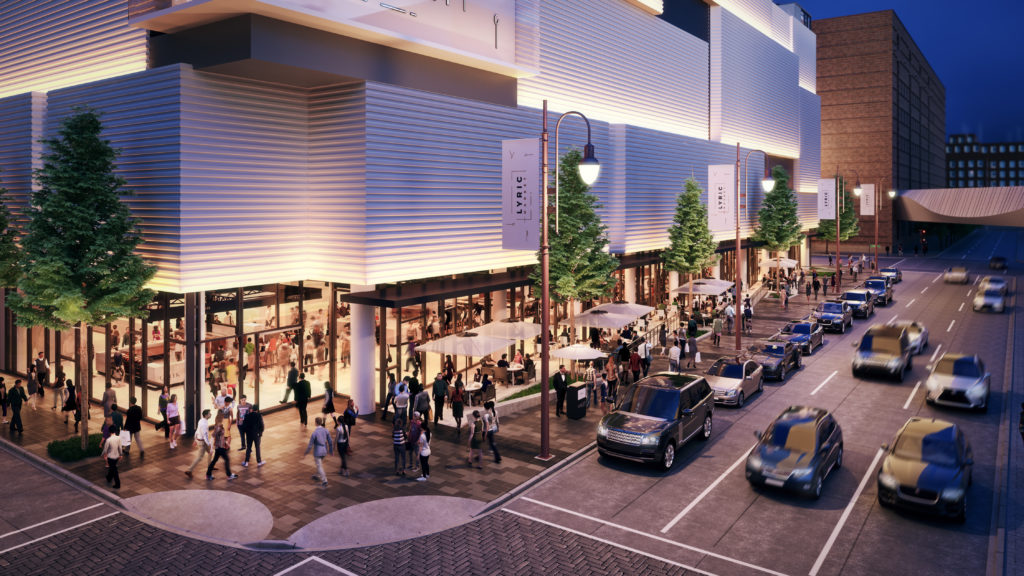 Sidewalk Terrace (Night) – Lyric Garage